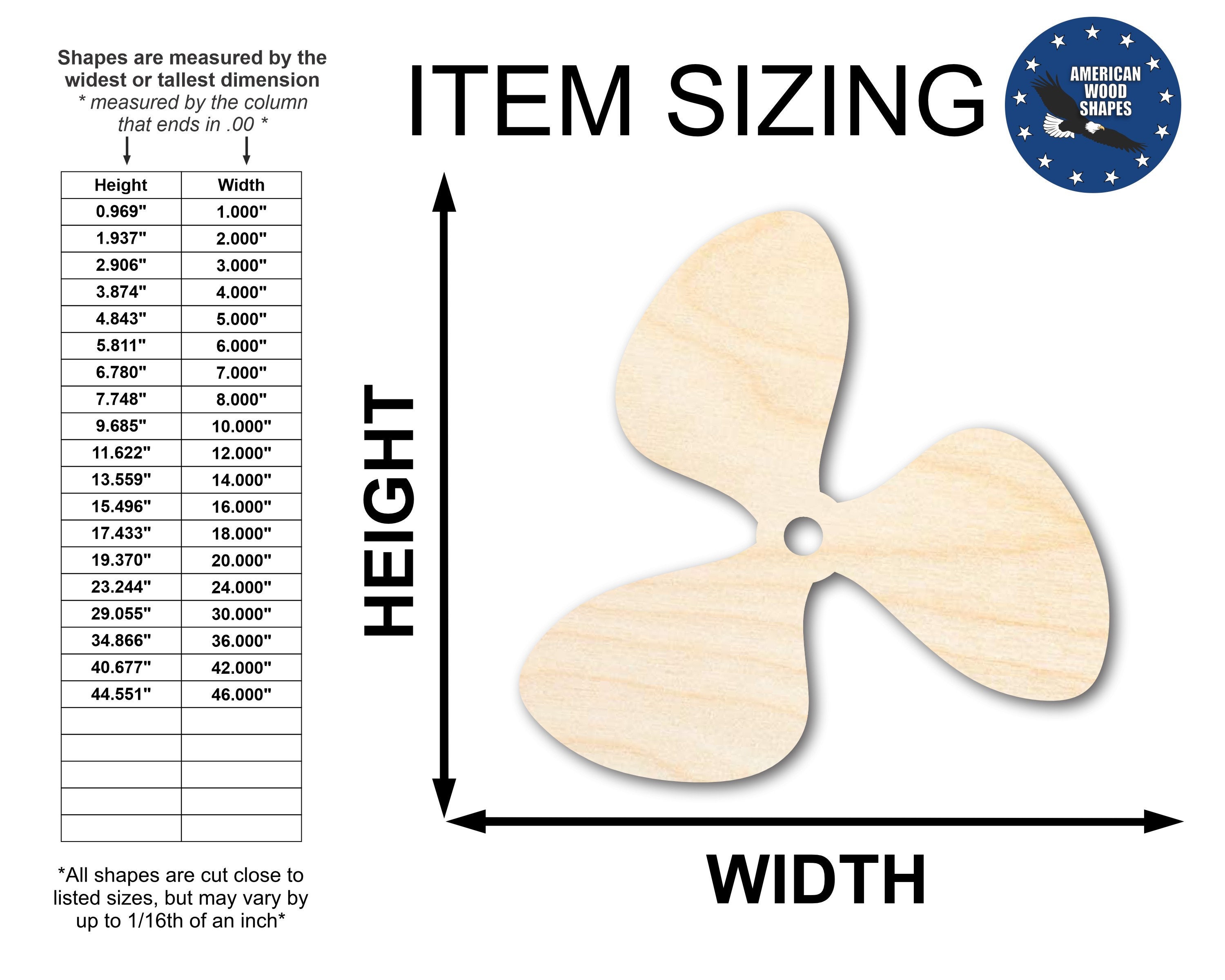 Unfinished Wood Propeller Shape - Fishing - Boat - Craft - up to 24 ...