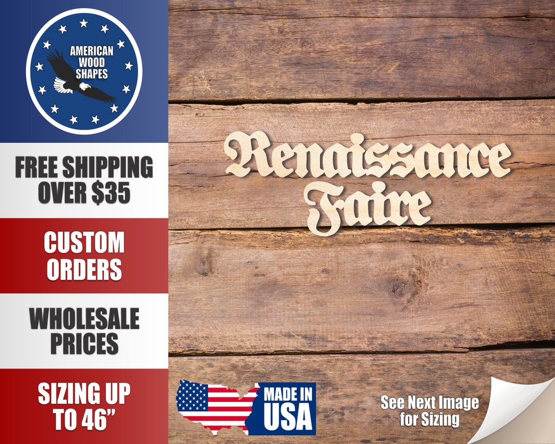 Unfinished Wood Renaissance Faire Shape - Craft - up to 36" - Etsy