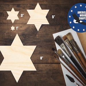 Unfinished Wood Six Point Star Shape - Craft - up to 36" DIY - Etsy