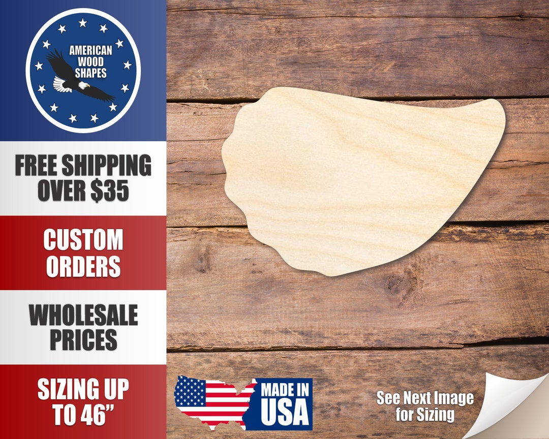 Unfinished Wood Oyster Shape - Ocean - Nursery - Craft - up to 24" DIY ...