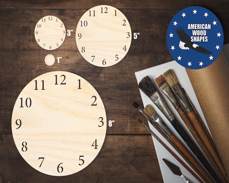 Unfinished Wood Clock Silhouette Craft up to 24 DIY - Etsy