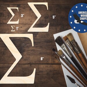 Unfinished Wood Sigma Silhouette - Craft- up to 24" DIY - Etsy