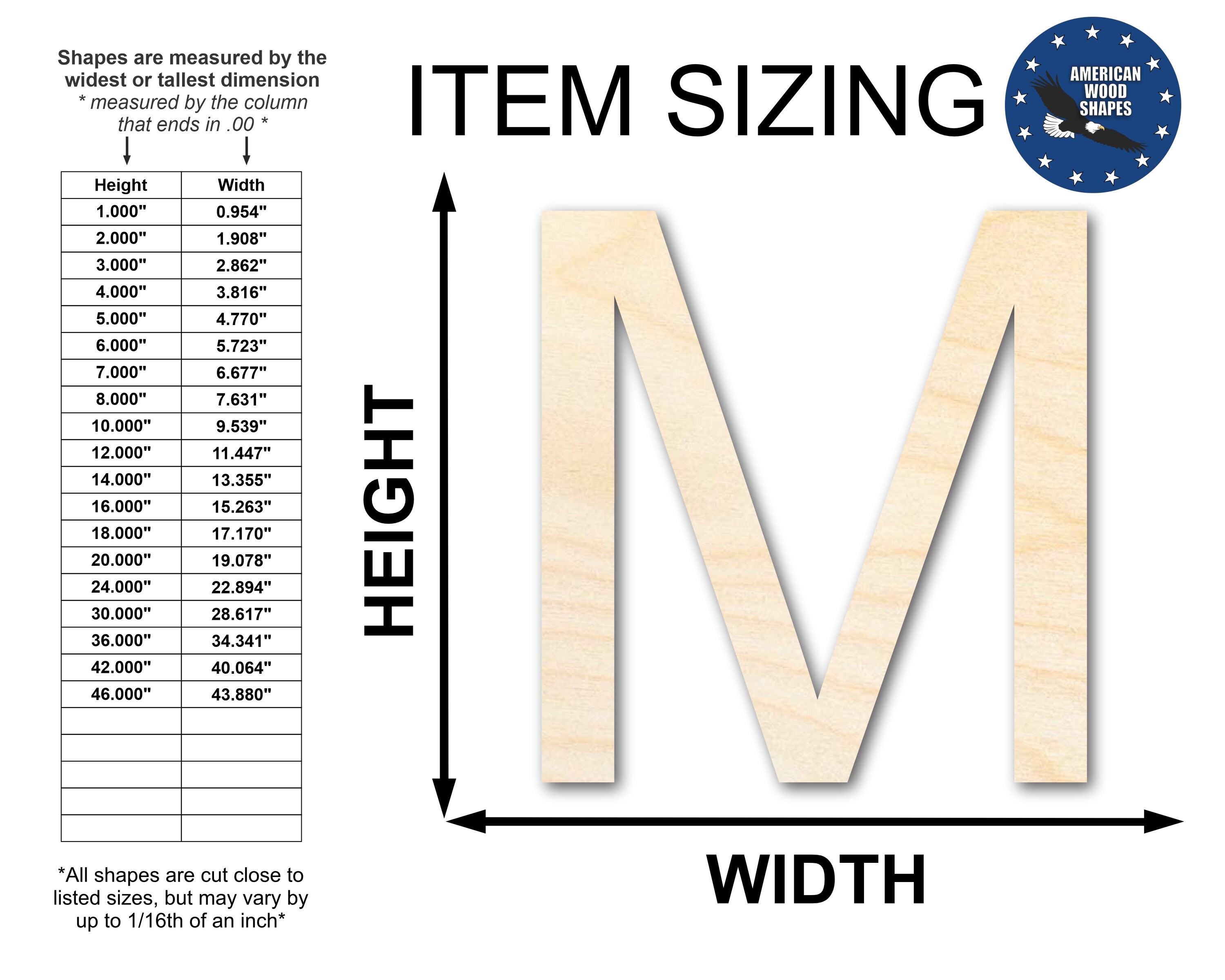 Unfinished Wood Arial Letter M Shape - Craft - up to 36" DIY - Etsy
