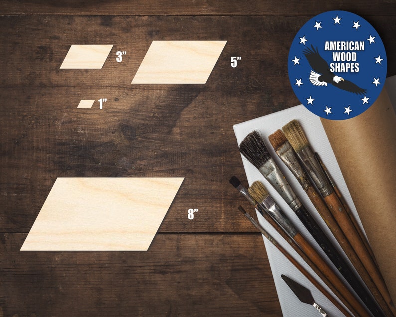 Unfinished Wood Parallelogram Shape - Craft - up to 24" DIY - Etsy