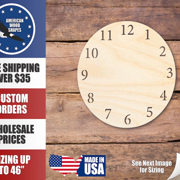 Unfinished Wood Clock - Etsy