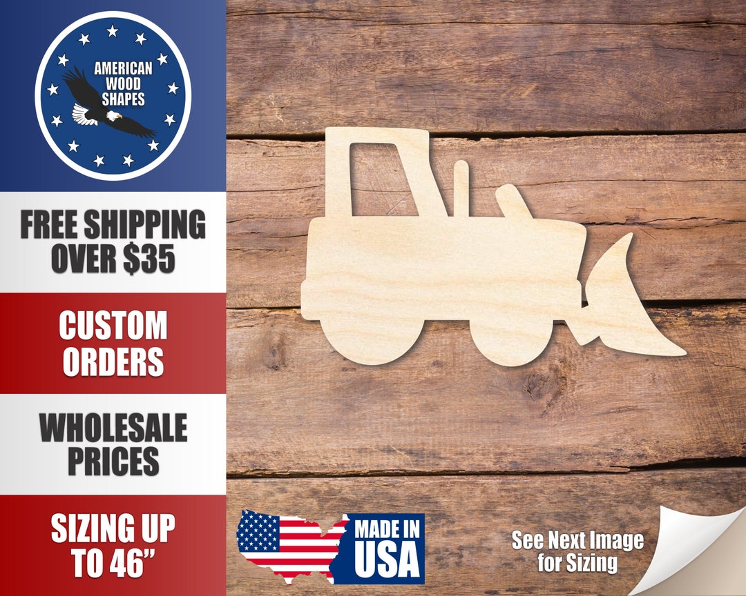 Unfinished Wood Bulldozer Shape - Craft - up to 24" DIY - Etsy