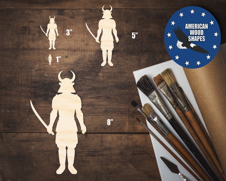 Unfinished Wood Japanese Samurai Shape - Warrior - Craft - up to 24 ...