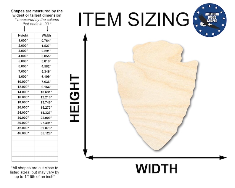 Unfinished Wood Arrow Head Silhouette - Craft- up to 24" DIY - Etsy