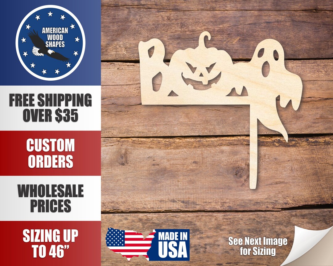Unfinished Wood Boo Cornerpiece Shape - Craft - up to 36" - Etsy