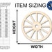 Unfinished Wood Wagon Wheel Shape - Farm - Garden - Craft - up to 24 ...