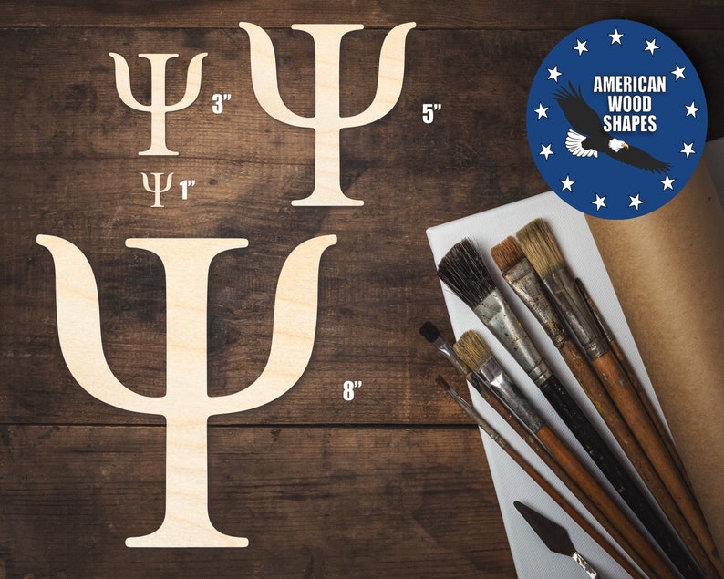 Unfinished Wood Psi Silhouette Craft up to 24 DIY - Etsy