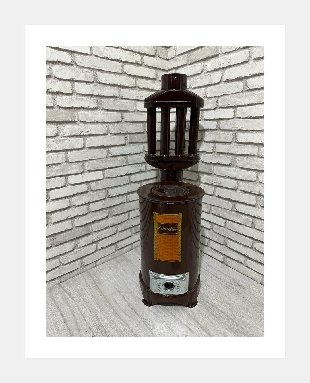 Brown Enamel Wood Burning Stove: Cabin, Tent, Garden - Etsy