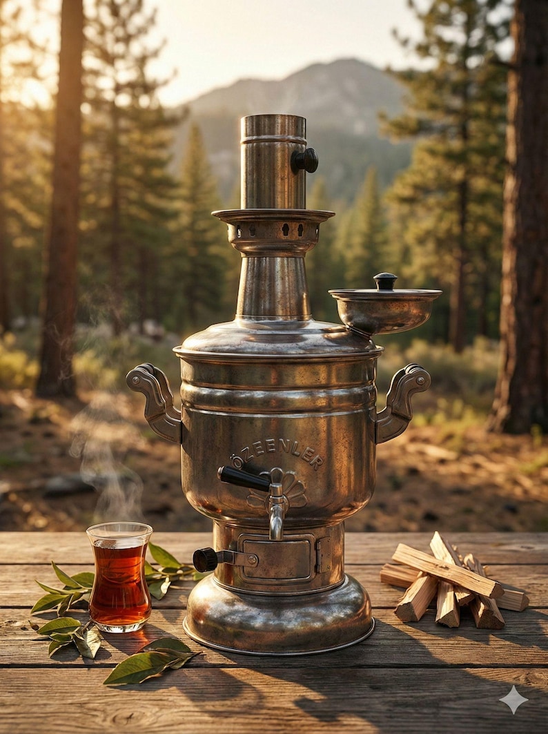 5L Turkish Samovar – Stainless Steel Wood Fired Tea Maker | Traditional ...