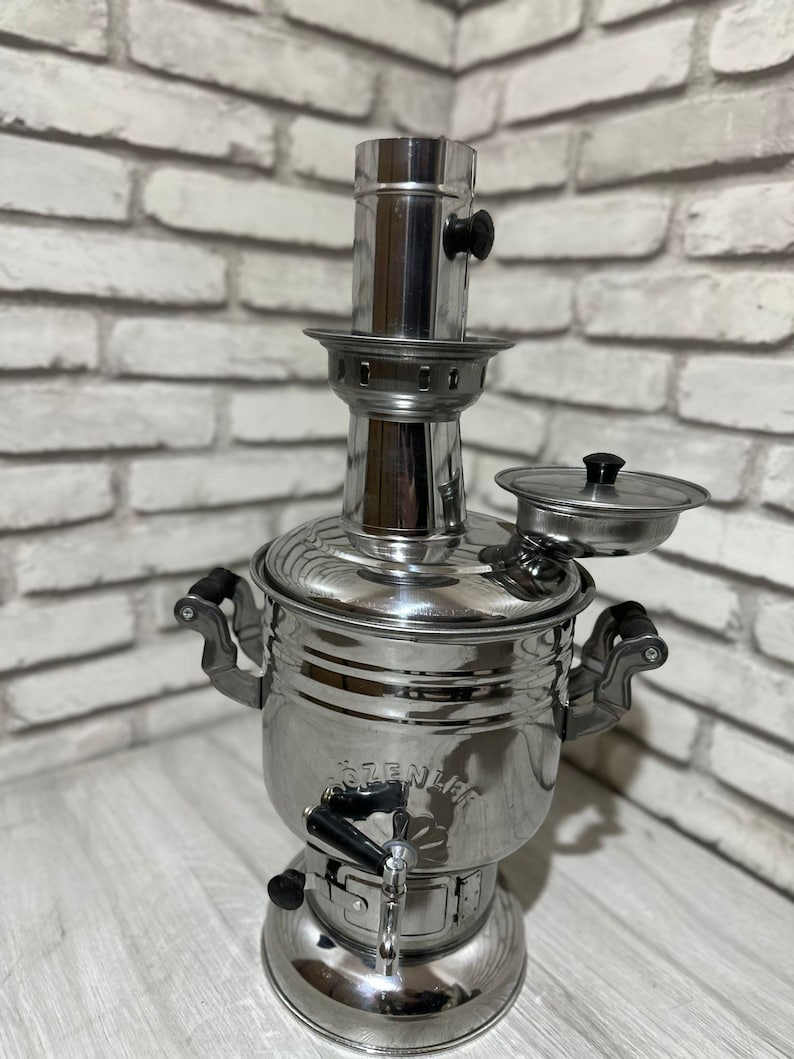 Chromium Steel Samovar 5 L Traditional Water Heater & Samovar, Tea ...