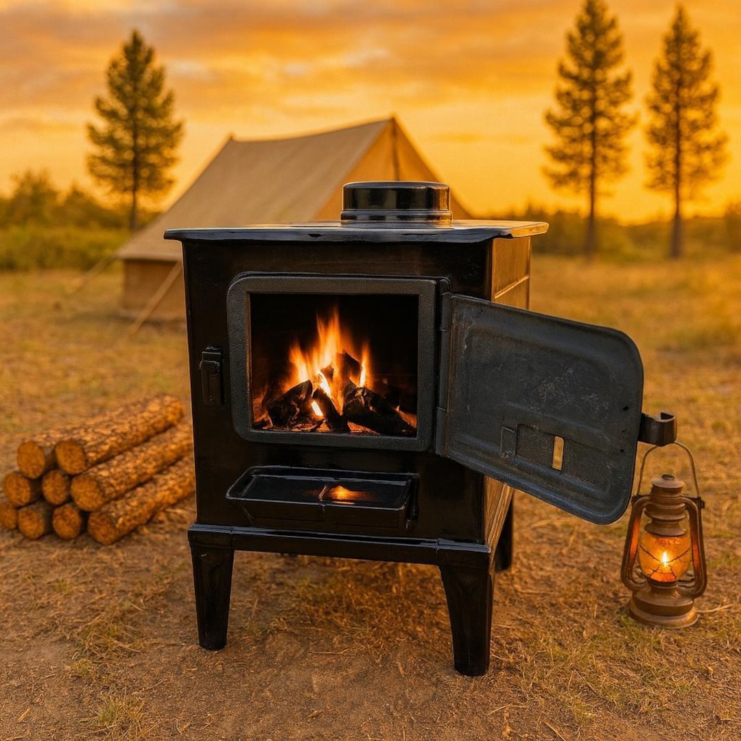 Handmade Wood Burning Stove With Oven: Camping, Caravan & Tent Use - Etsy