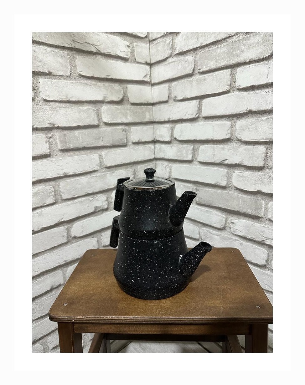 Enamel Teapot Set / Turkish Tea Pot Set, Turkish Samovar Tea Maker, Tea ...