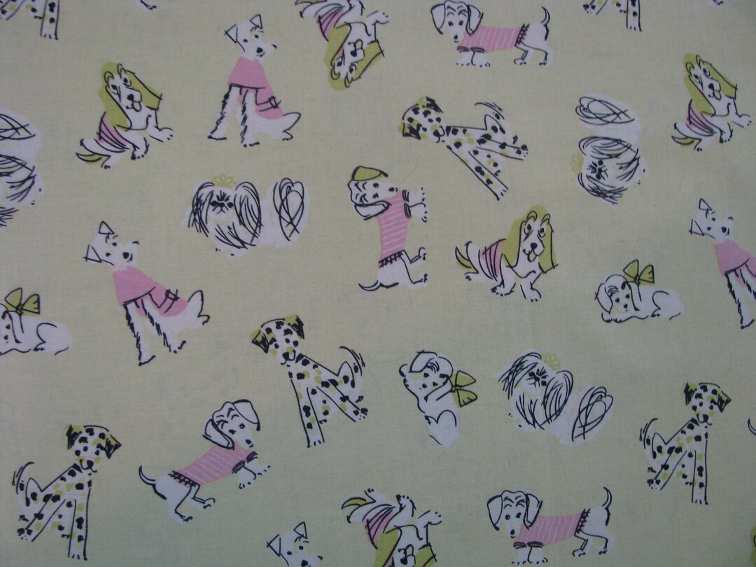 Fifi & Fido Collection by Anna Griffin Dog Fabric Half Yard - Etsy