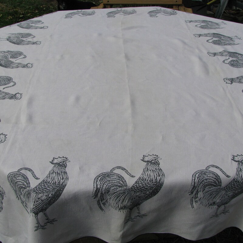 Rooster Table Cloth - Etsy