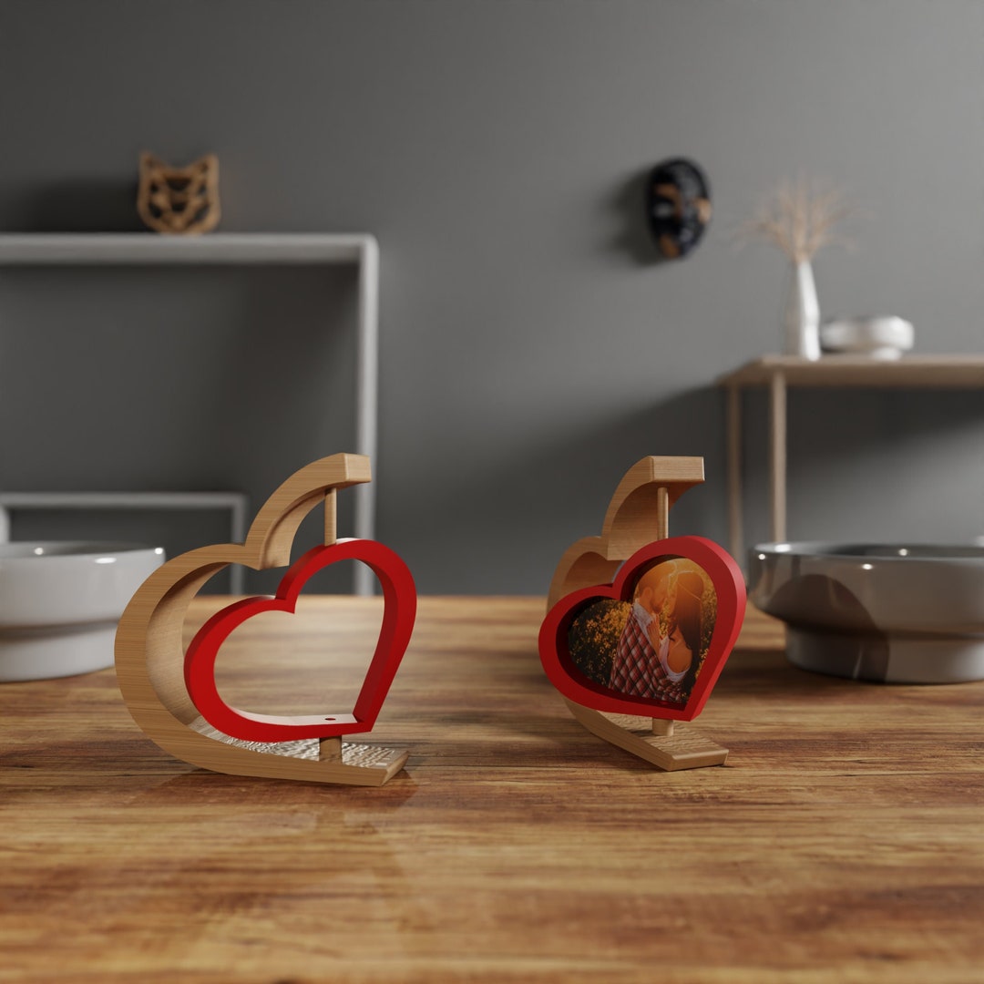 Valentine's Day Sculpture, Rotating Hearts, 3D Printing, Original ...