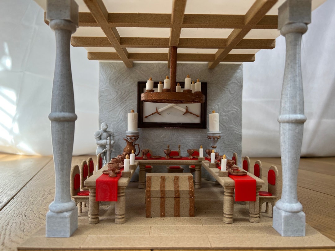 Medieval Chamber Interior, 3d-printed From PLA and Bio Wood, Hand ...