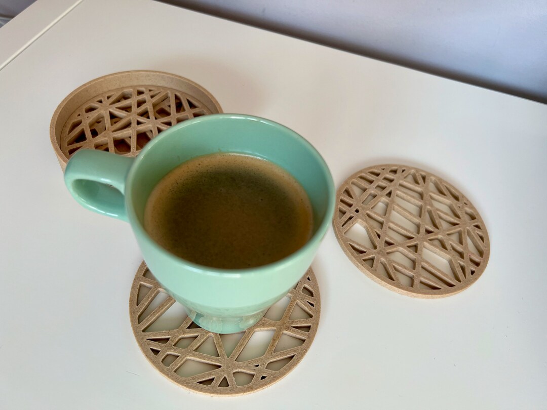 4 Mug Coasters, 3D Printing, in Convenient Box, Three Versions ...