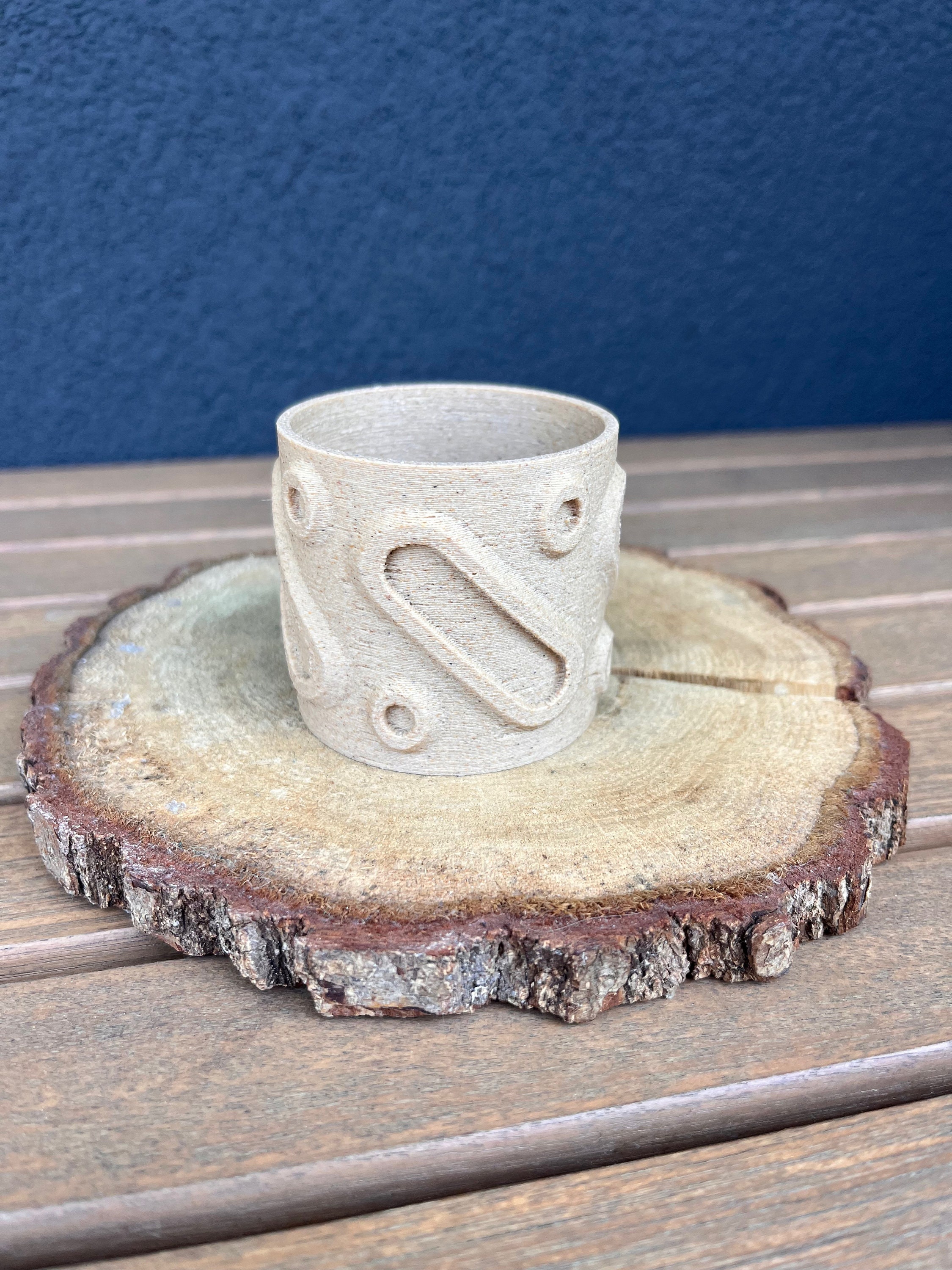 Set of 4 Planters, 5,5 Cm, 3D Printed, Crafted From Biowood, Simple ...