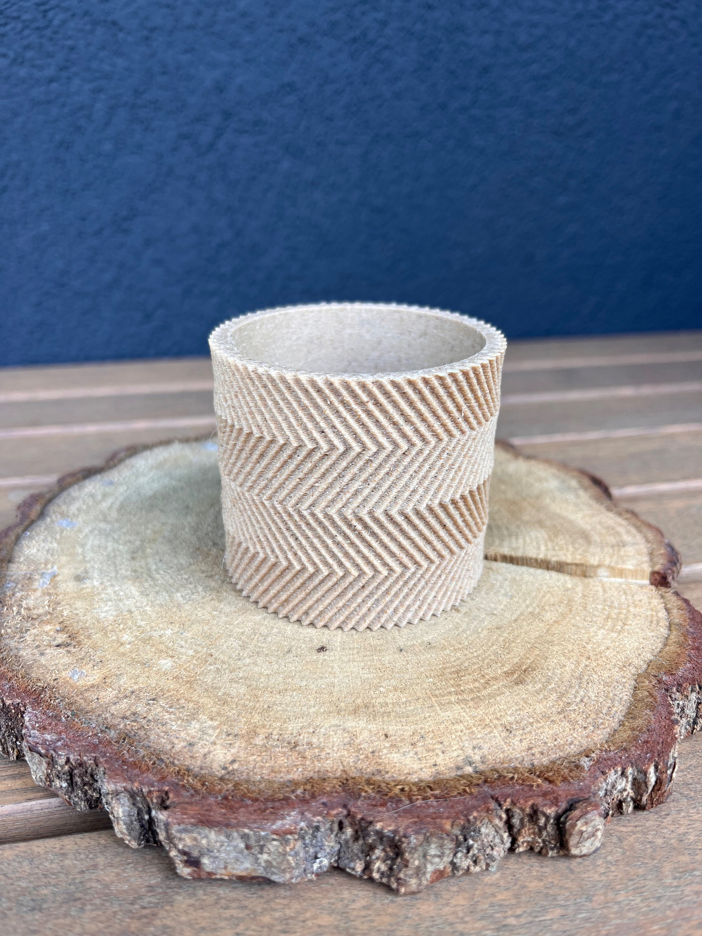 Set of 4 Planters, 5,5 Cm, 3D Printed, Crafted From Biowood, Simple ...