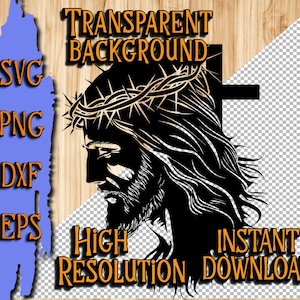 Jesus Christ SVG Bundle: Religious Clipart, Laser Engraving (digital ...