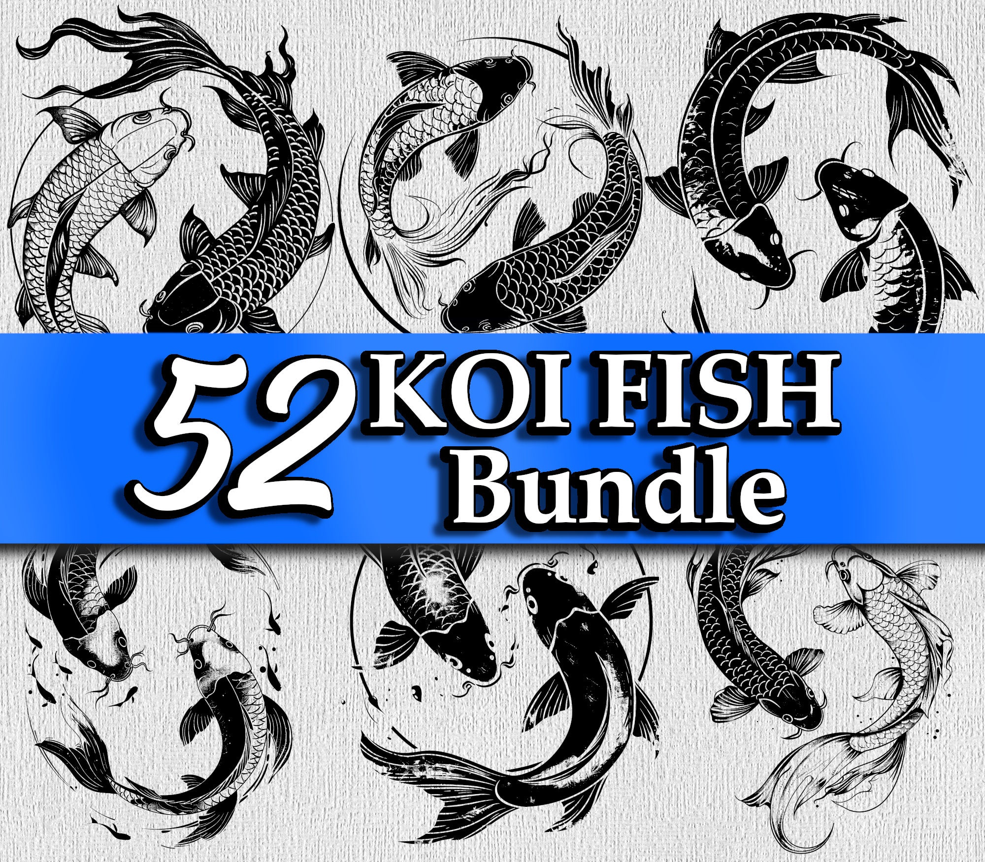 Koi Fish SVG Bundle: 13 Exotic Carp Designs (digital Download) - Etsy