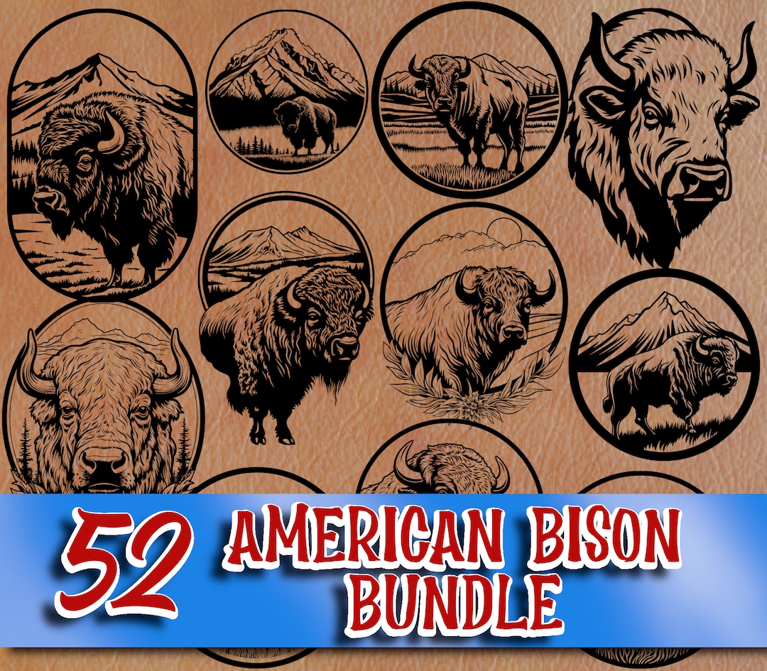 Bison SVG Buffalo Png American Bison Silhouette DXF Buffalo Cut File ...