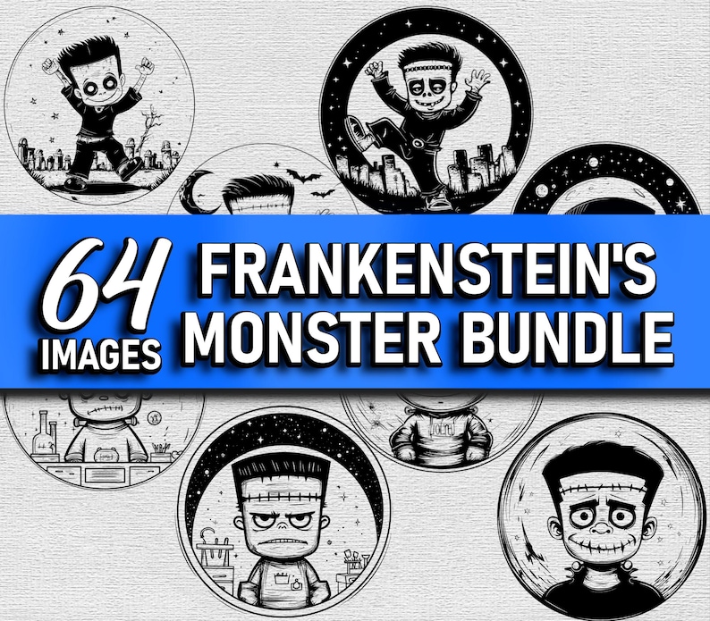 Frankenstein Monster SVG Bundle: Halloween Laser Engraving, Cricut ...