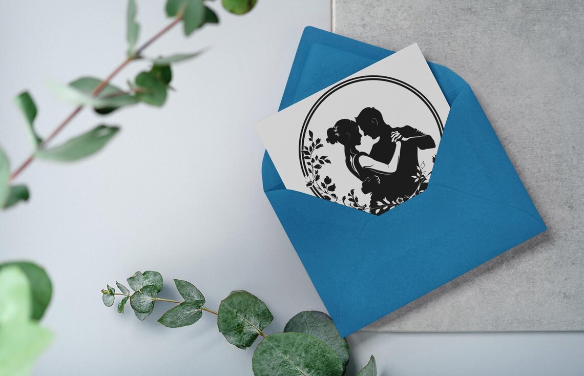 Wedding Couple SVG Bundle: Laser Cut Files, Newlywed Clipart (digital ...