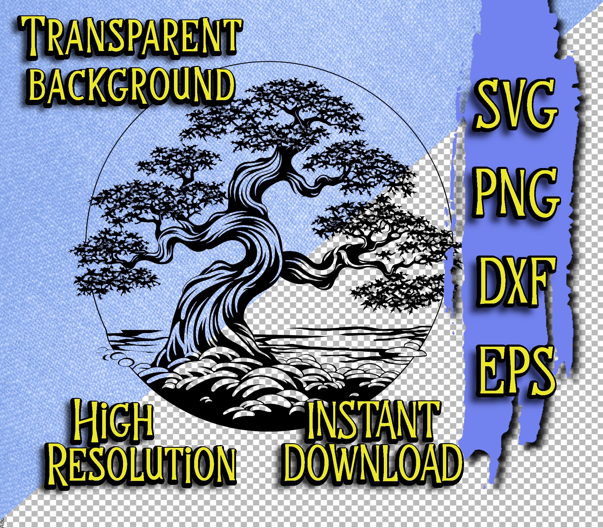 Bonsai Tree SVG Bundle Exotic Bonsai Printable Tree Logo PNG Bonsai ...