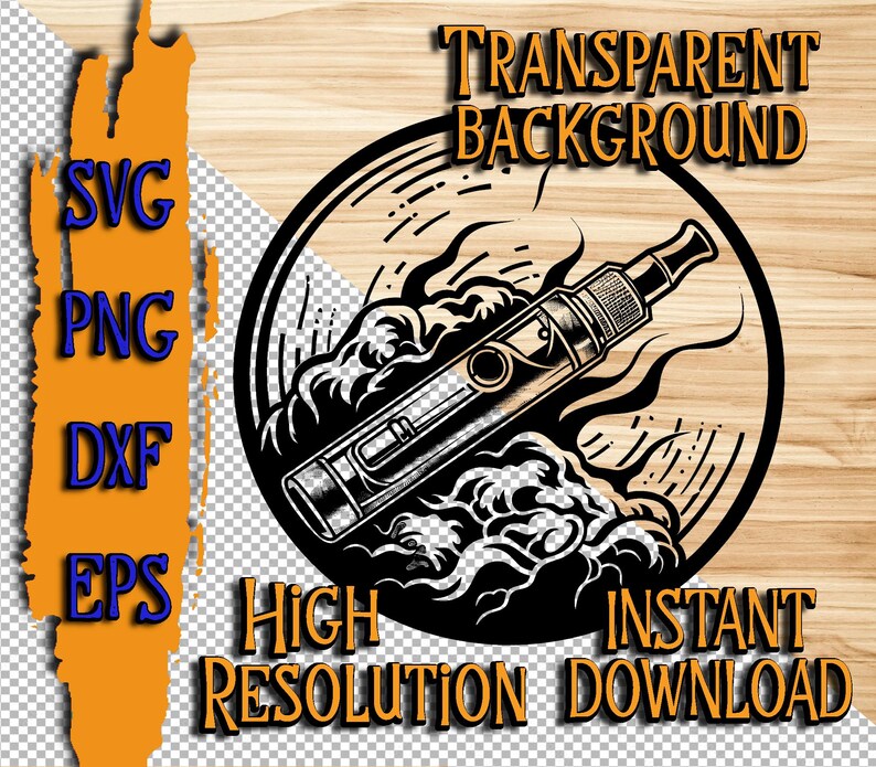 Vape Svg Vector Bundle Smoke Shop Laser Engraving File E-cigarette Png ...