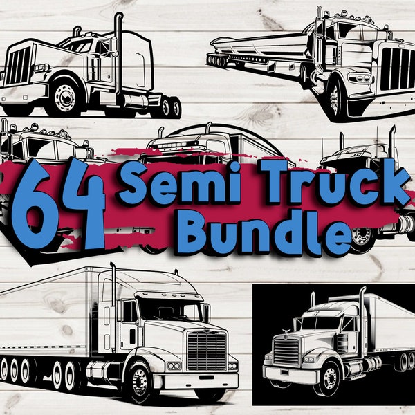 Big Rig Truck Cartoon - Etsy