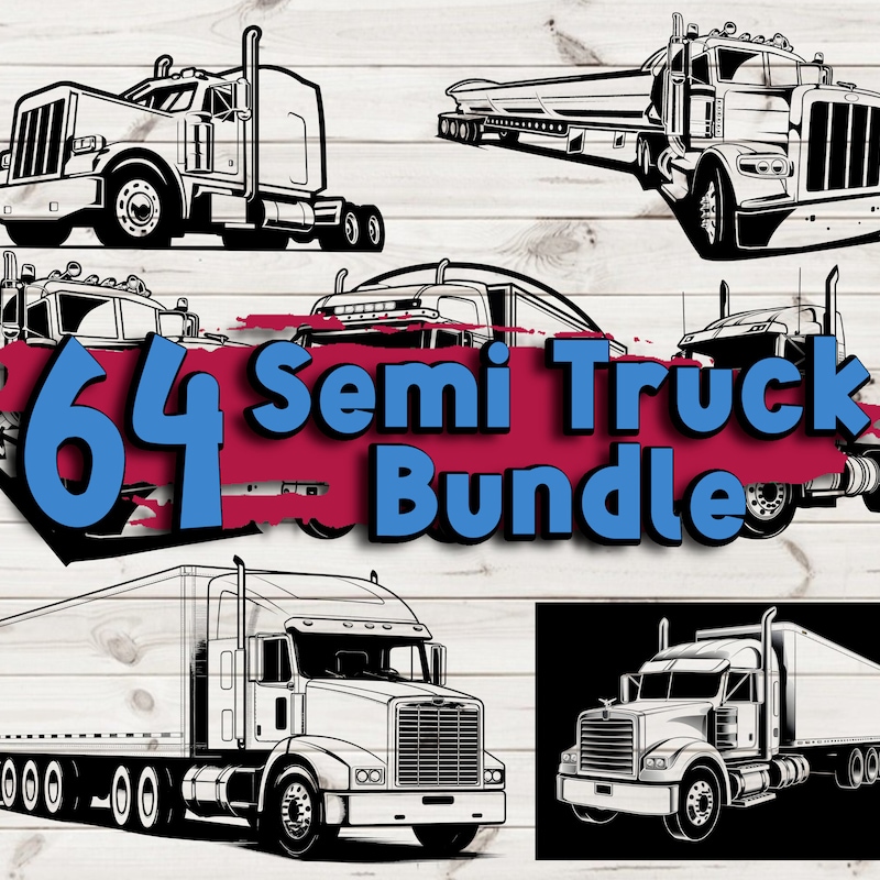 Tractor Trailer Svg - Etsy