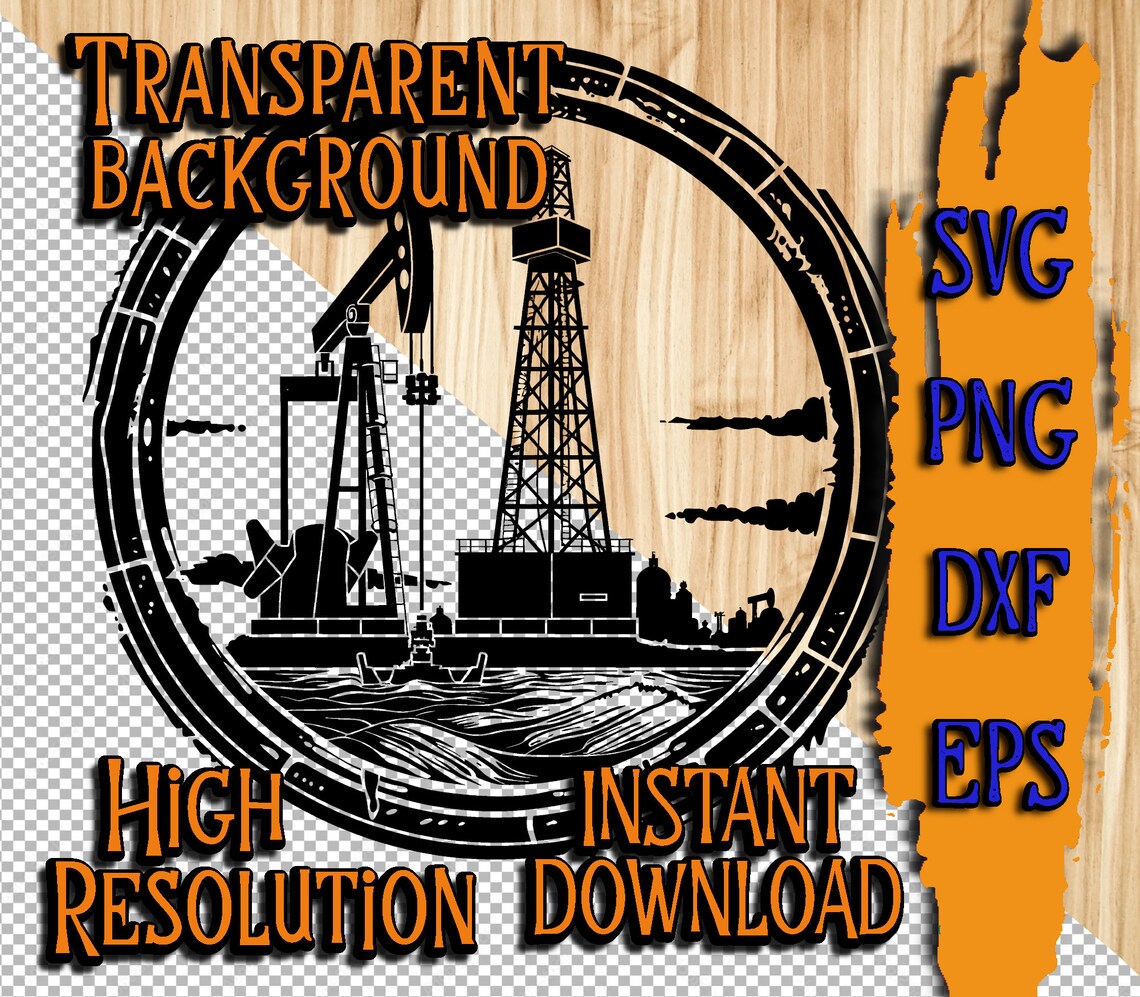 Oil Rig Drill SVG Bundle: Oilfield Vector Graphics (digital Download ...
