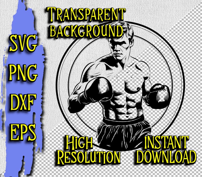 Boxing Fighter SVG Bundle for Engraving | Boxing Clipart, Boxer ...