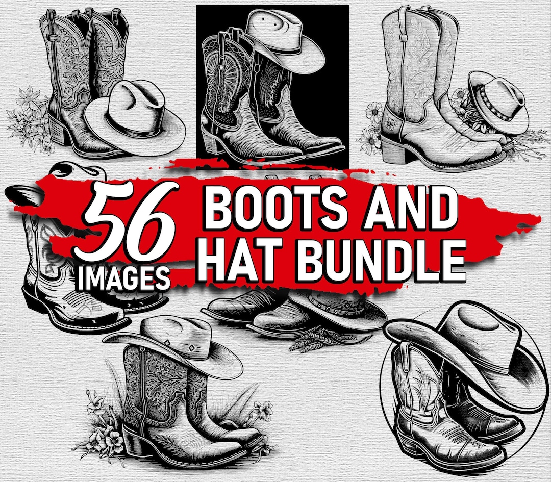 Western Boots and Hat SVG | Country Cowboy Bundle for Cricut ...