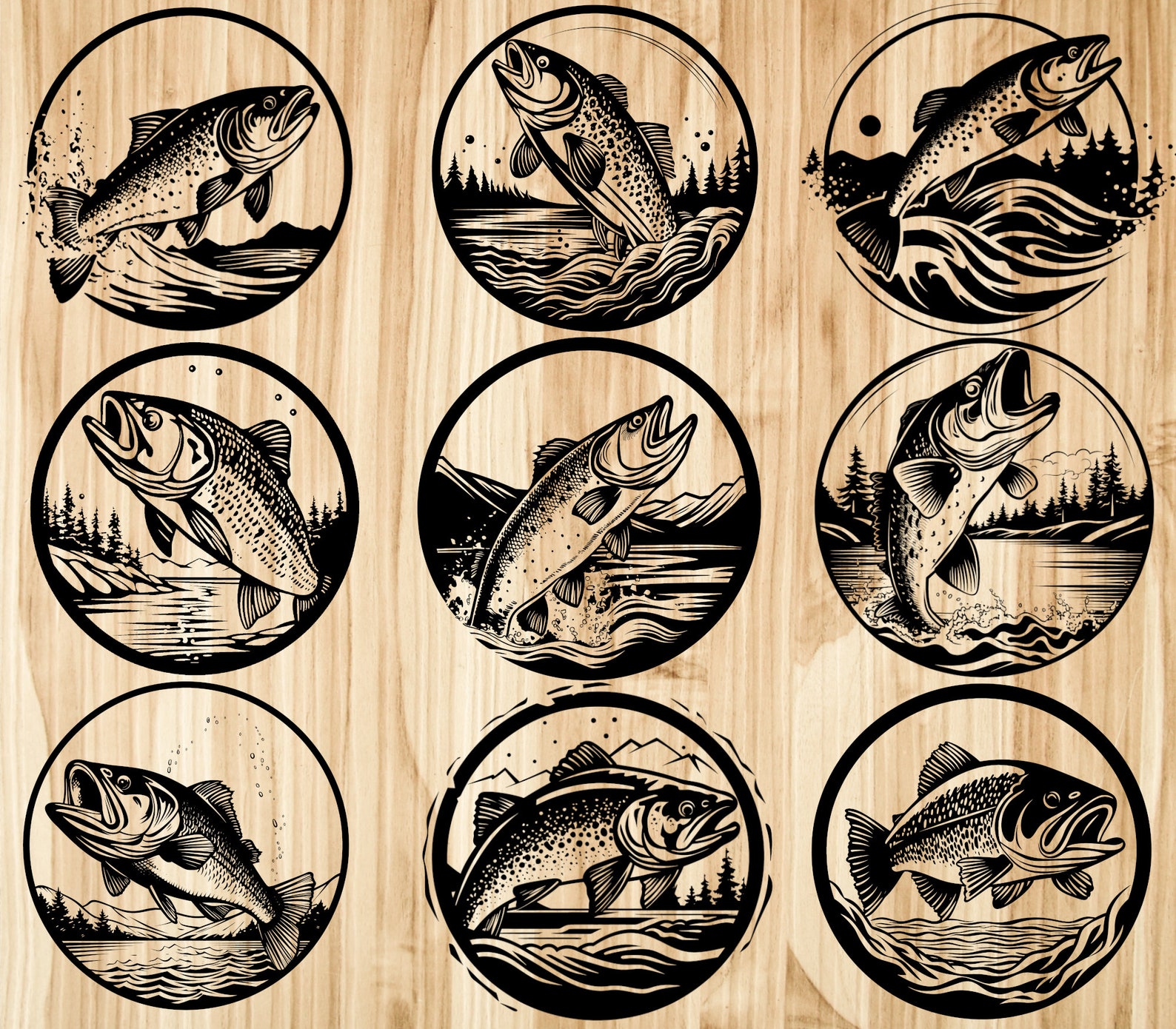 Trout SVG Fish Clipart Spotted Trout Vectors Decal Decor Fish Png Logo ...