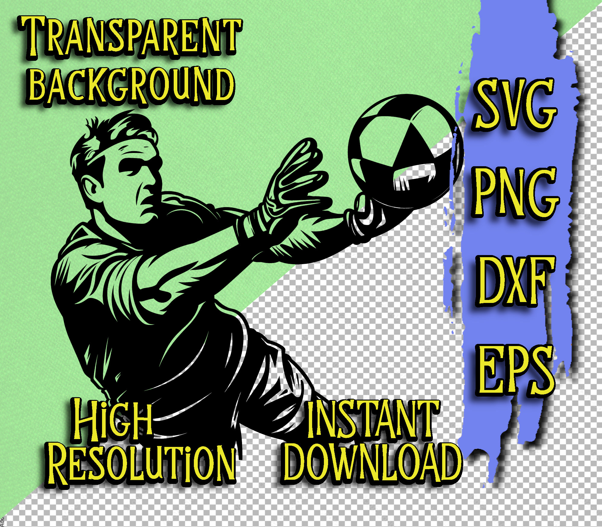 Soccer SVG Bundle Goalie Laser Engraving Soccer Player Logo Decal Goal ...