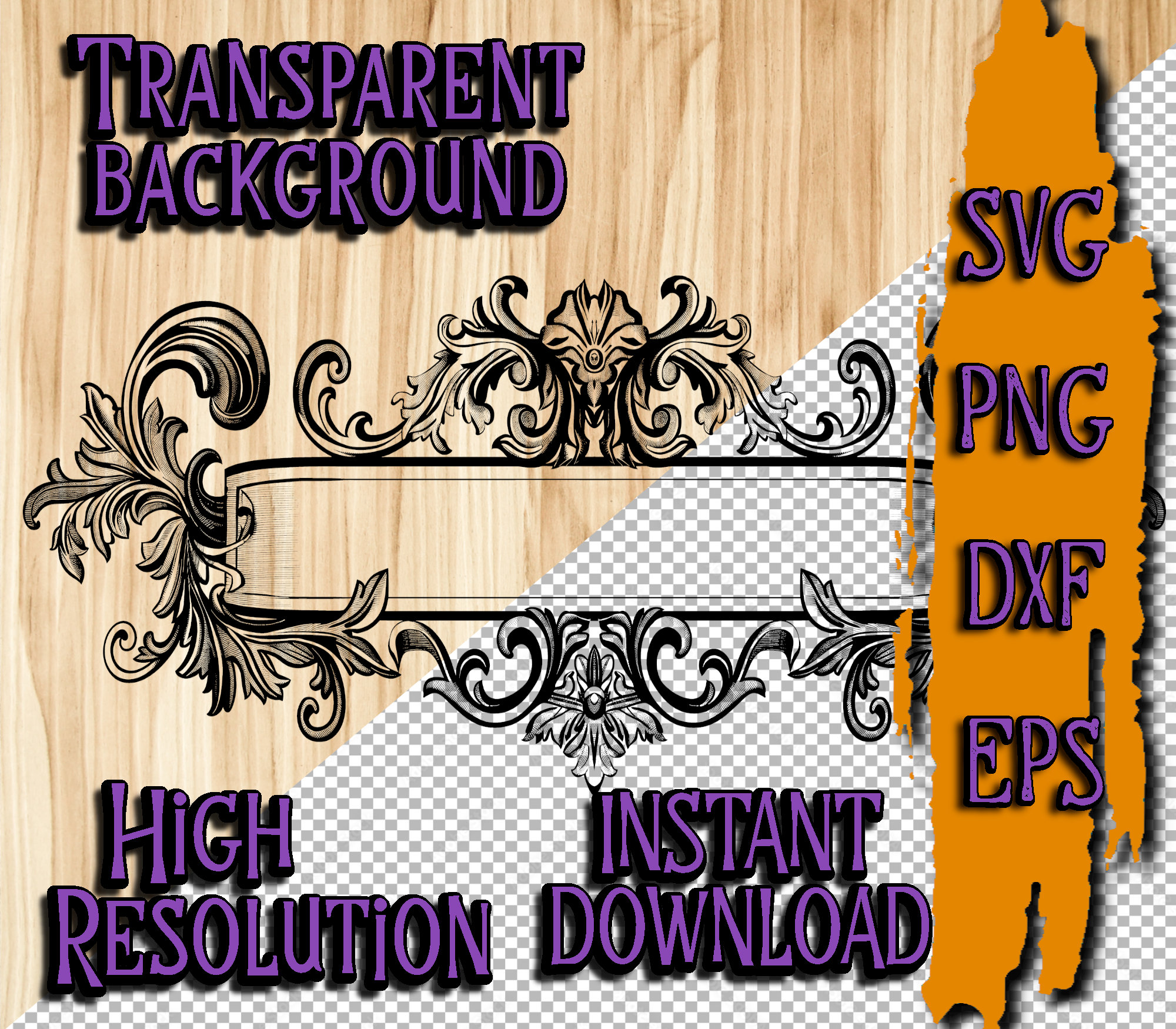 Filigree Scroll SVG Bundle: Laser Cut Vector Graphics (digital Download ...