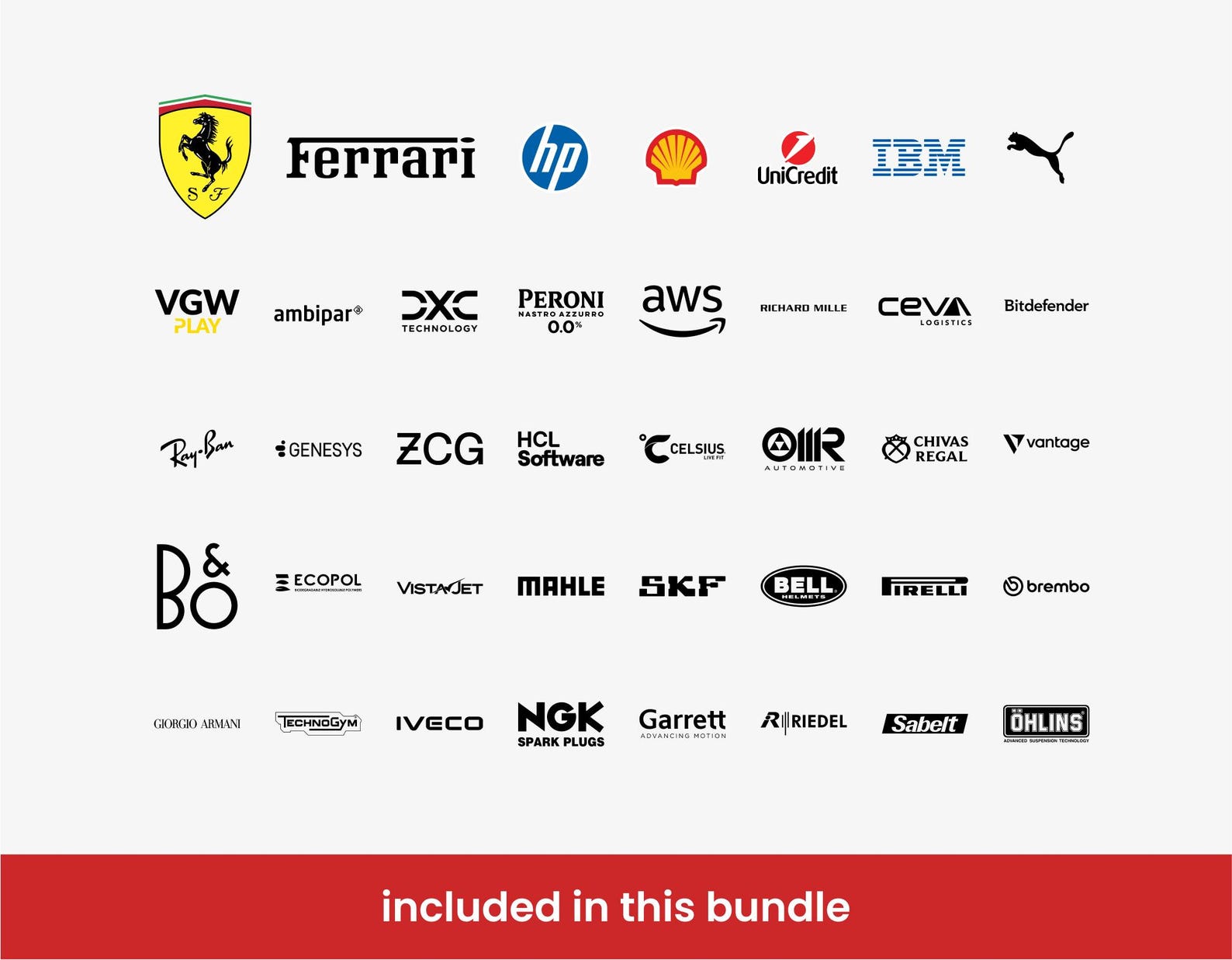 2025 Ferrari F1 Formula 1 - Partner Sponsor Vector Logos - High-quality ...