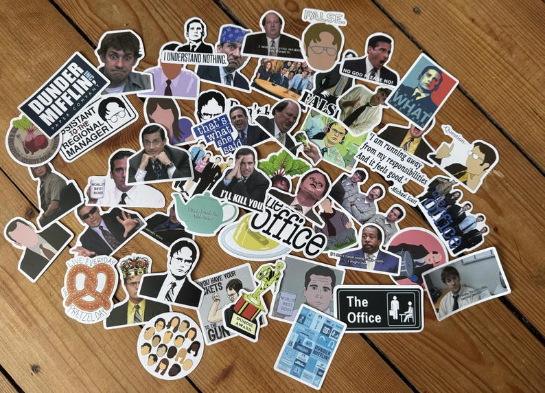 50 the Office Stickers – Freeform Vinyl Set, Dwight, Jim, Michael ...