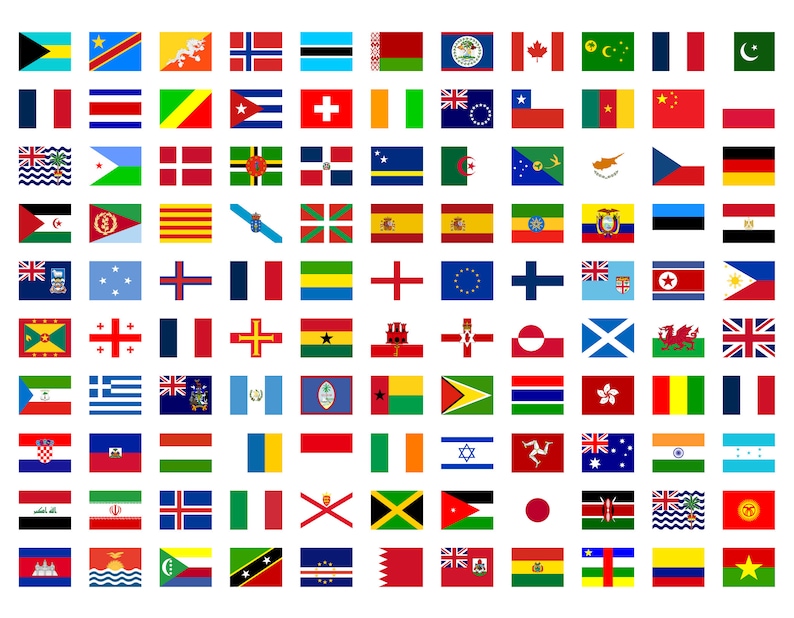 World Countries Flags Global Country Circle Flag, National Banner ...
