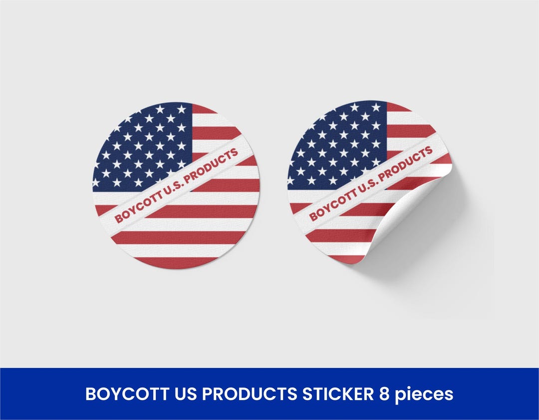 Boycott U.S. Products Stickers, 6 Stickers Set, 4 Cm Stickers, Boycott ...