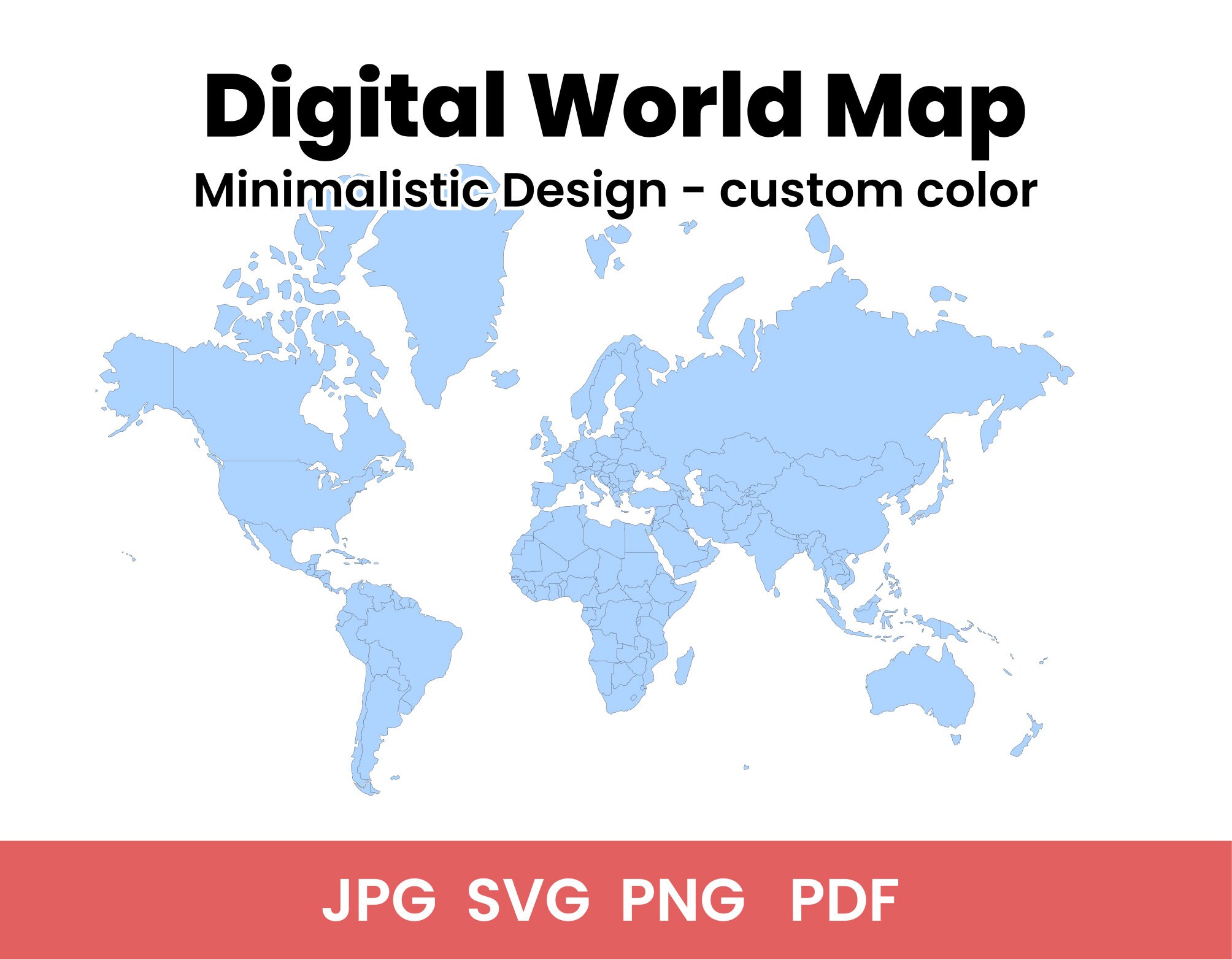 Earth SVG, World Map PNG, World Map, Cricut, World Silhouette Cut ...