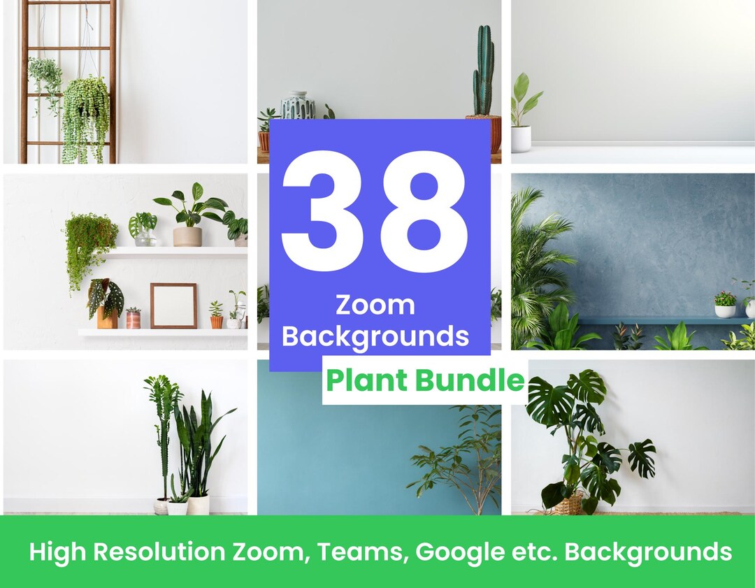 Mega Zoom Video Call Background Image Bundle - 38 Unique Images, Plant ...