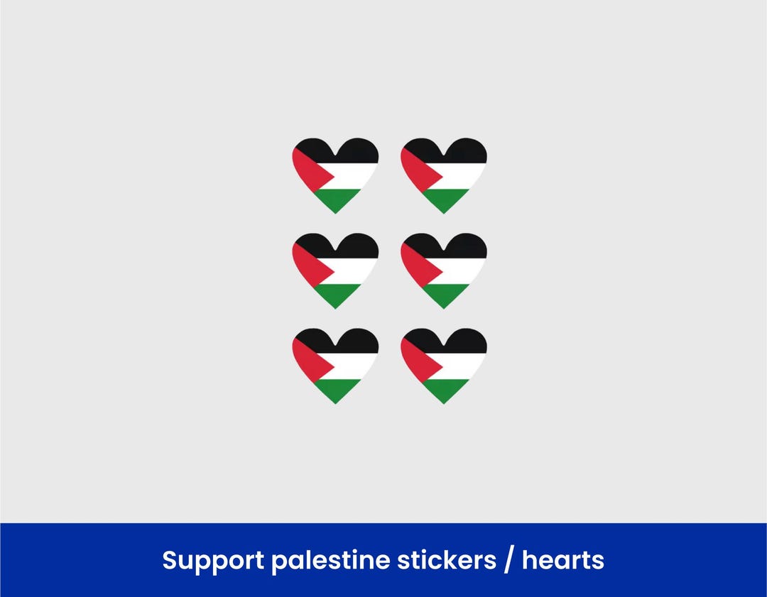 Palestine Heart Sticker, Free Palestine Decal, Support Palestine, Vinyl ...