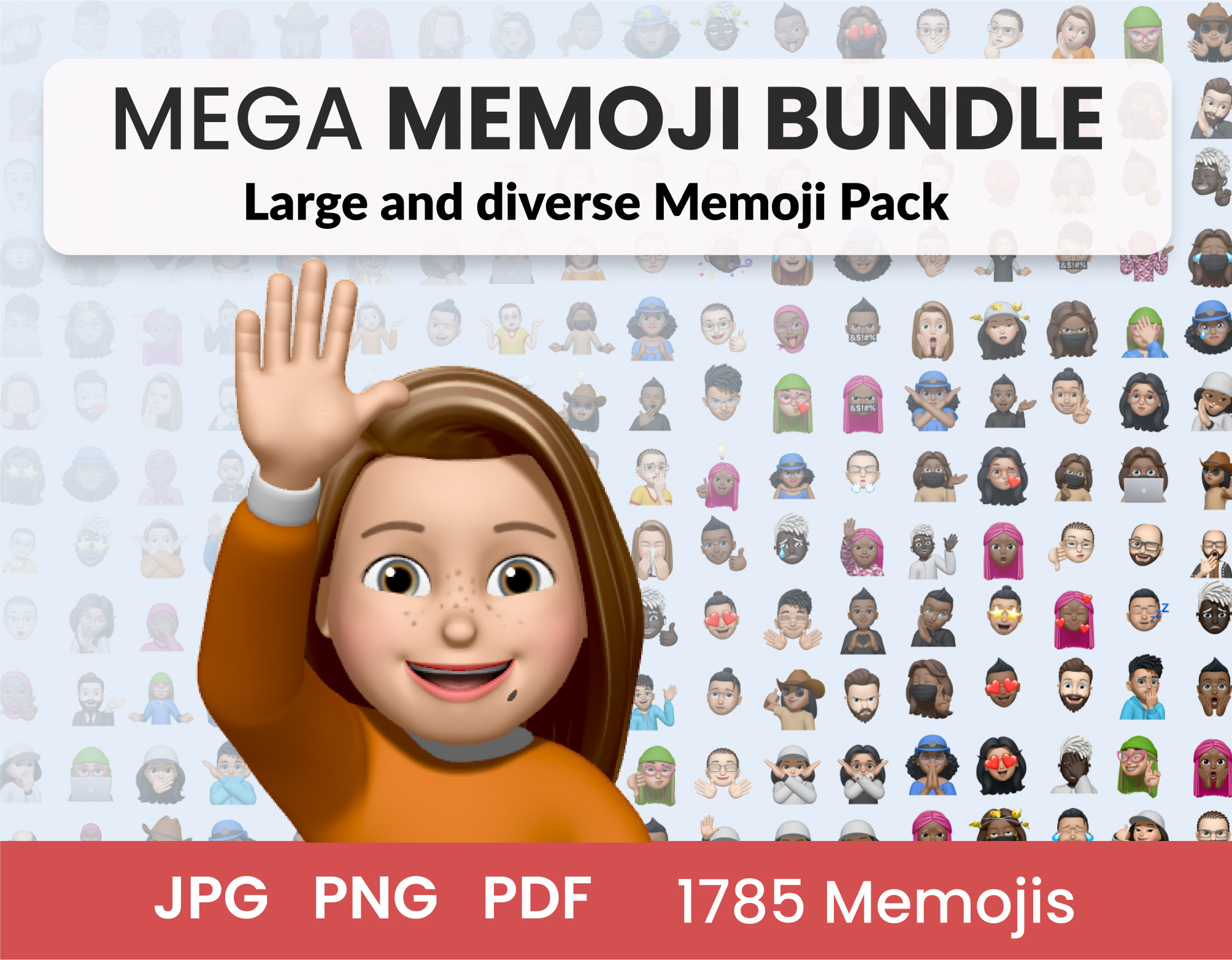 MEGA MEMOJI BUNDLE 1700+ Memojis / / Individual Avatars, Large Amount ...